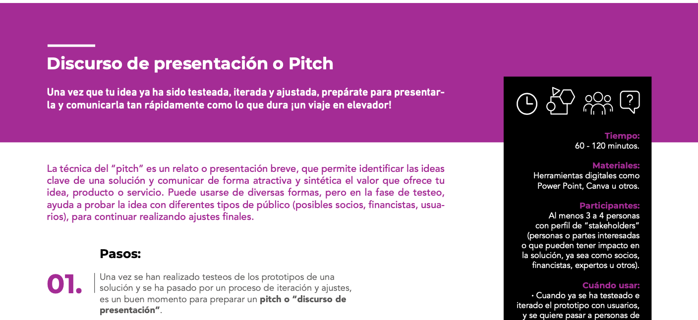 Design Thinking: "Discurso de presentación o Pitch" - CILED
